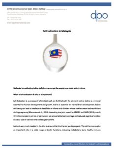 Salt Iodization in Malaysia | DPO International