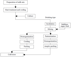 What is the processing flow for yoghurt drinks? | DPO International
